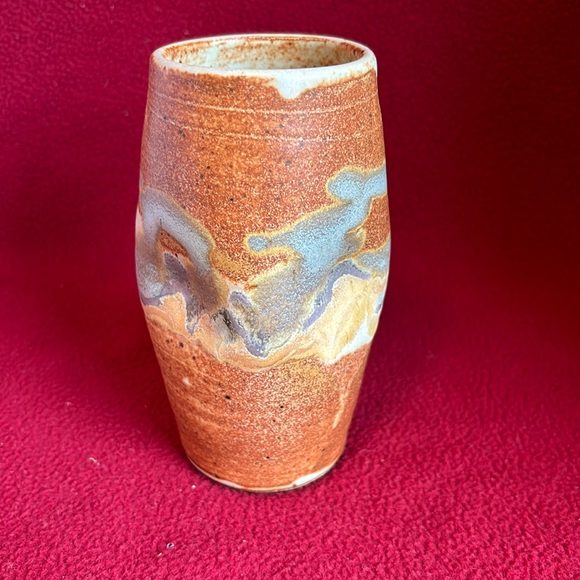Art | Wood Fired Pottery Vase Altered Wavy Shape Rustic Look | Poshmark